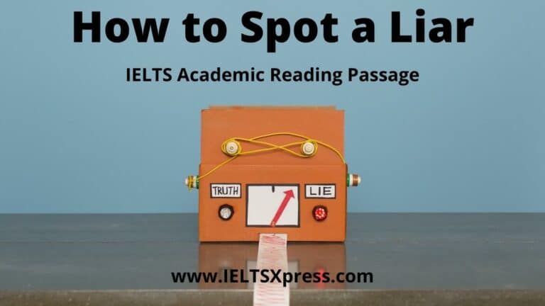 How to Spot a Liar IELTS Reading Passage Answers