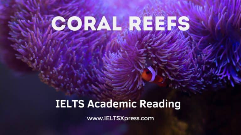 Coral Reefs IELTS Reading Answers