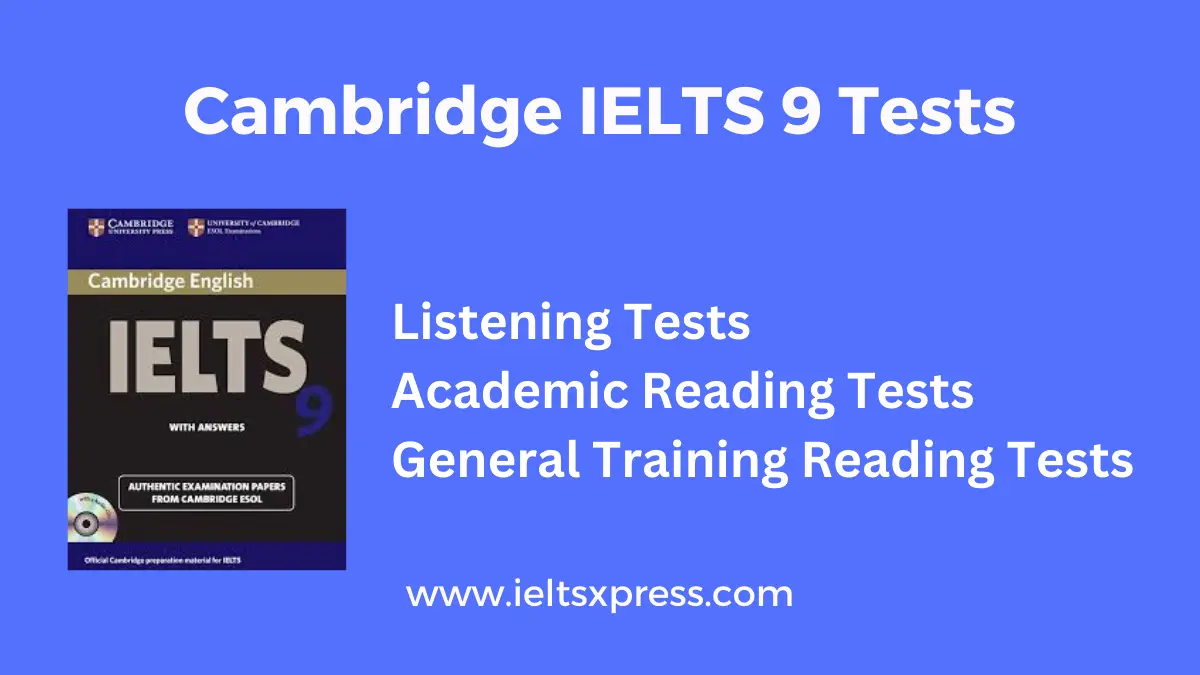 Cambridge IELTS 9 Tests IELTSXpress.com