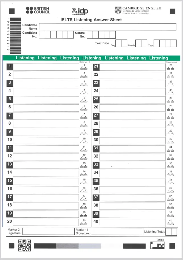 IELTS Listening Answer Sheet PDF IELTSXpress IELTS Listening Answer Sheet PDF IELTSXpress